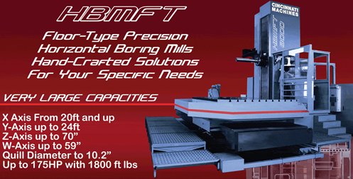 Horizontal Boring Mills, Borers | Cincinnati Machines